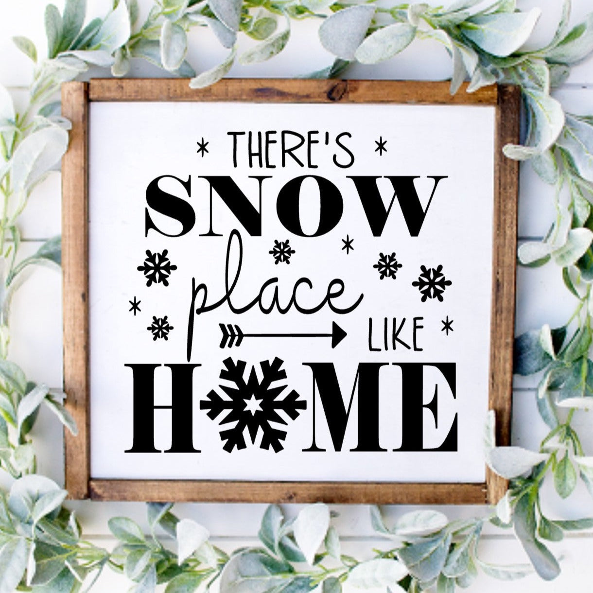 There's Snow Place Like Home Snowflake Painted Wood Sign – Muddy Paws ...