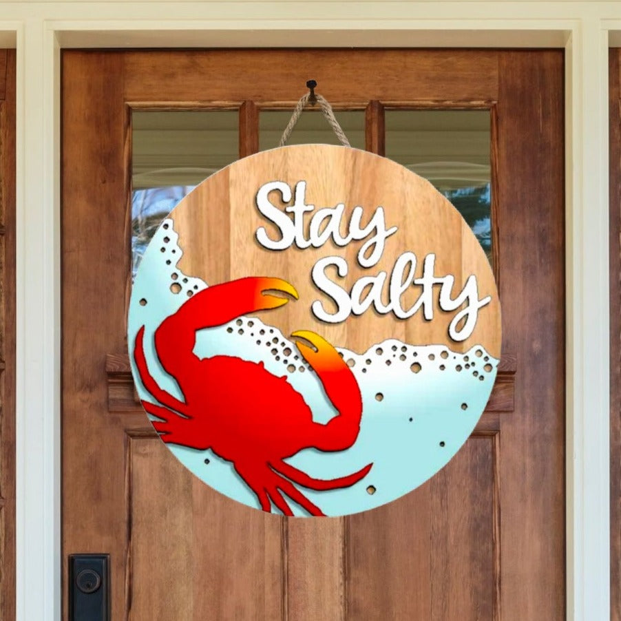Stay Salty 3D Layered Wood Sign – Muddy Paws Design Co.